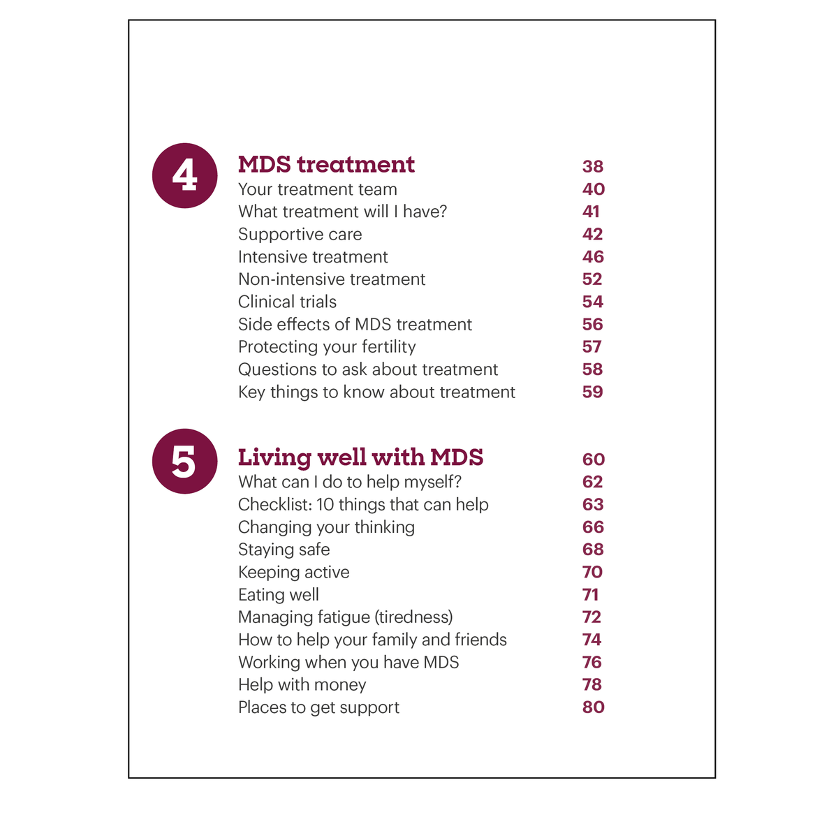 Myelodysplastic syndromes (MDS) booklet | Blood Cancer UK Shop