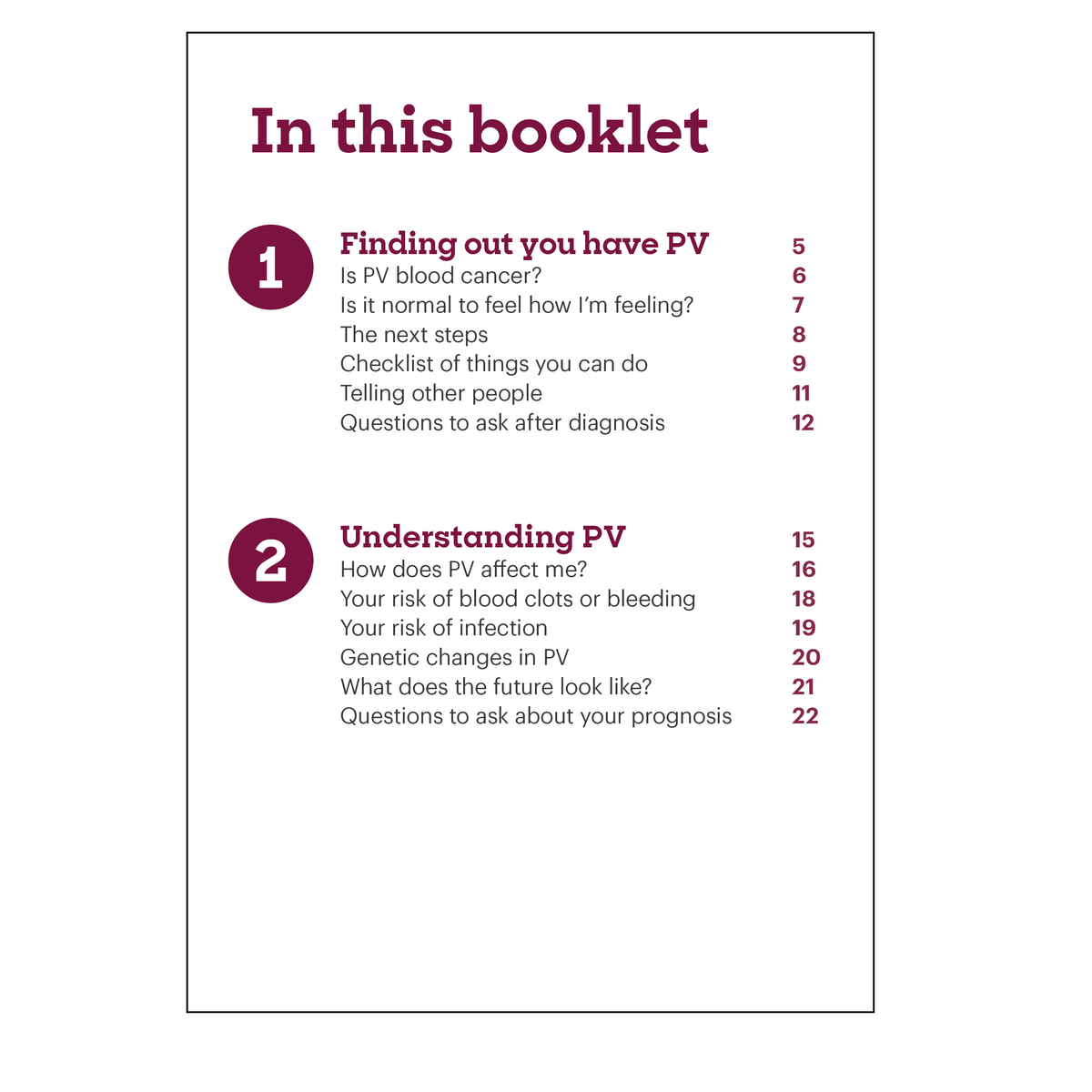 Polycythaemia vera (PV) | Blood Cancer UK Shop